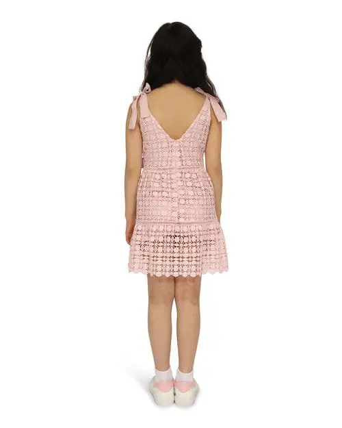 BELLE & BLOOM Rosy Mini Lace Dress