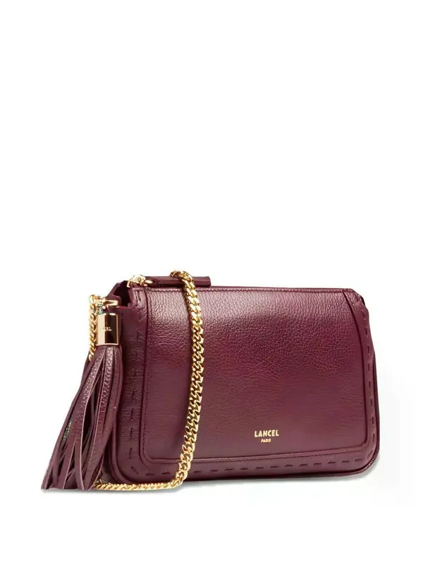 LANCEL Pouch On Chain Crossbody Bag - Red