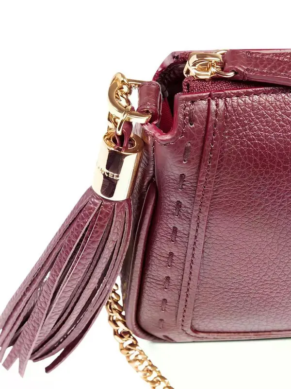 LANCEL Pouch On Chain Crossbody Bag - Red