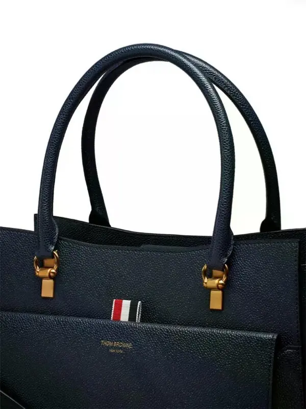 Thom Browne Pebble Grain Leather Tote