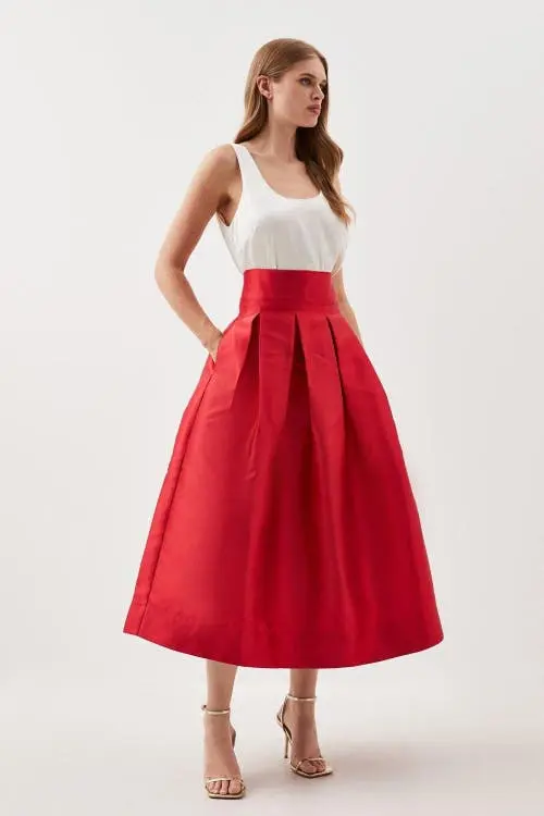 Karen Millen Twill Woven Prom Maxi Skirt