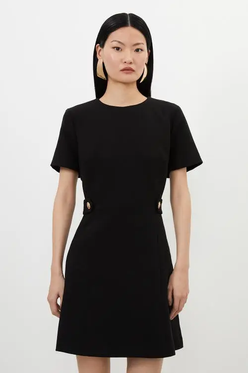 Karen Millen Tailored Mini Dress - Black