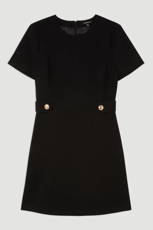 Karen Millen Tailored Mini Dress - Black