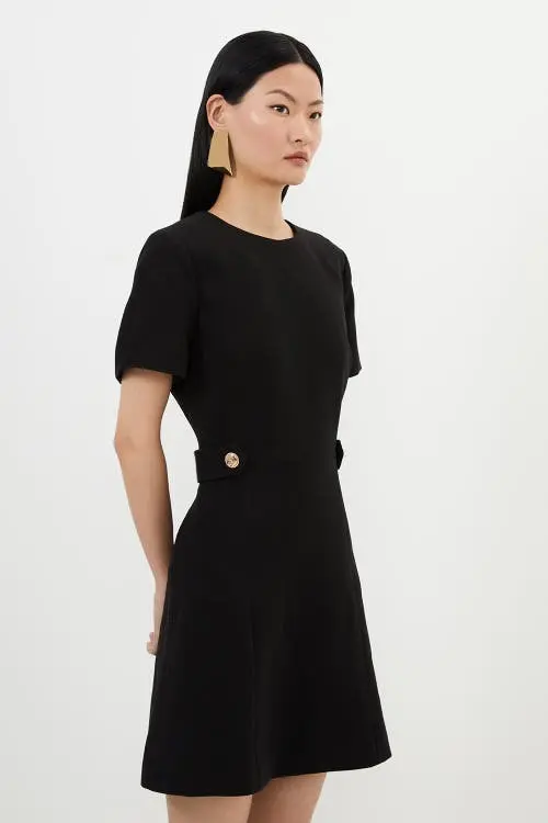 Karen Millen Tailored Mini Dress - Black