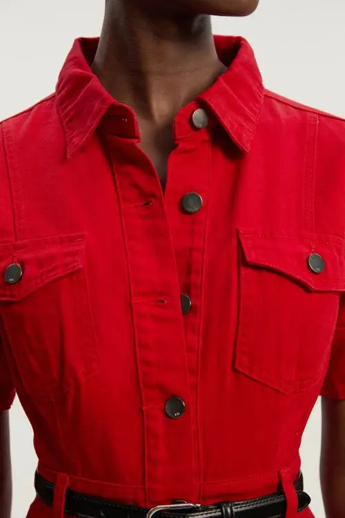 Karen Millen Petite Denim Shirt Dress