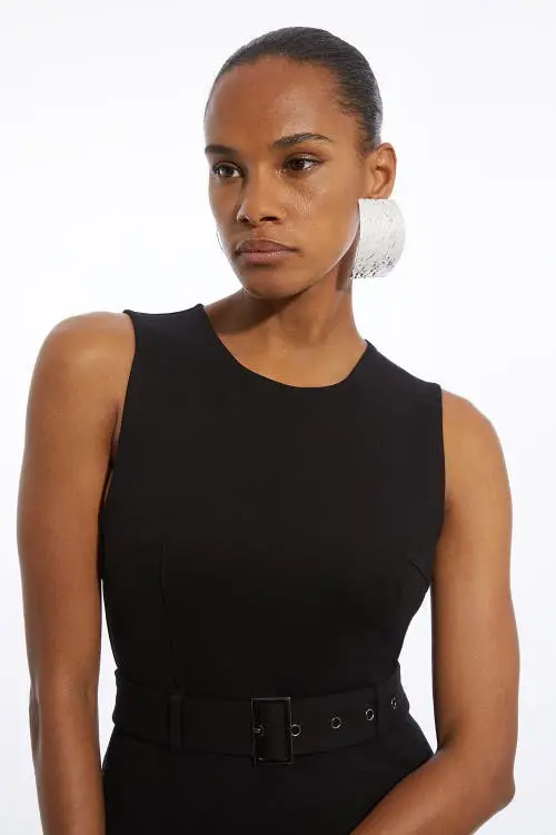 Karen Millen Jersey Pleated Maxi Dress In Black - 40% Off | Editorialist