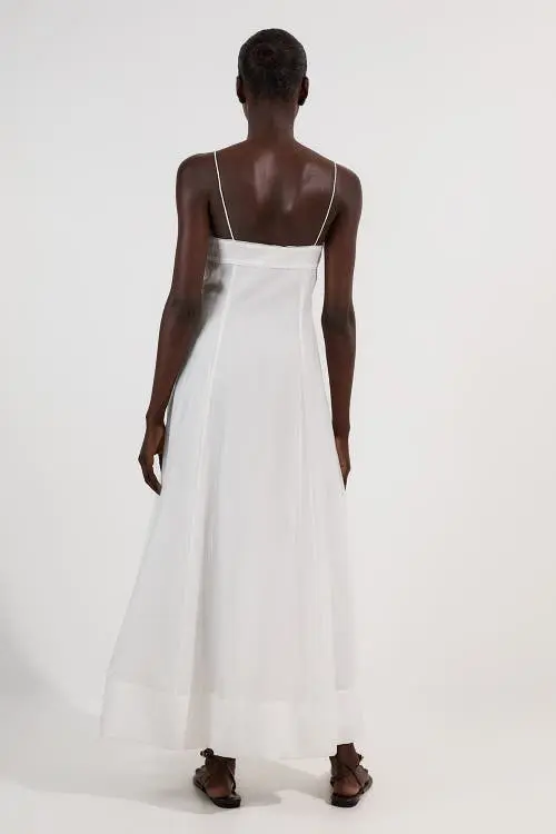 Karen Millen Strappy Woven Midi Dress