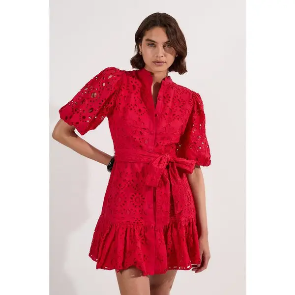 Karen Millen Woven Tie Waist Mini Dress