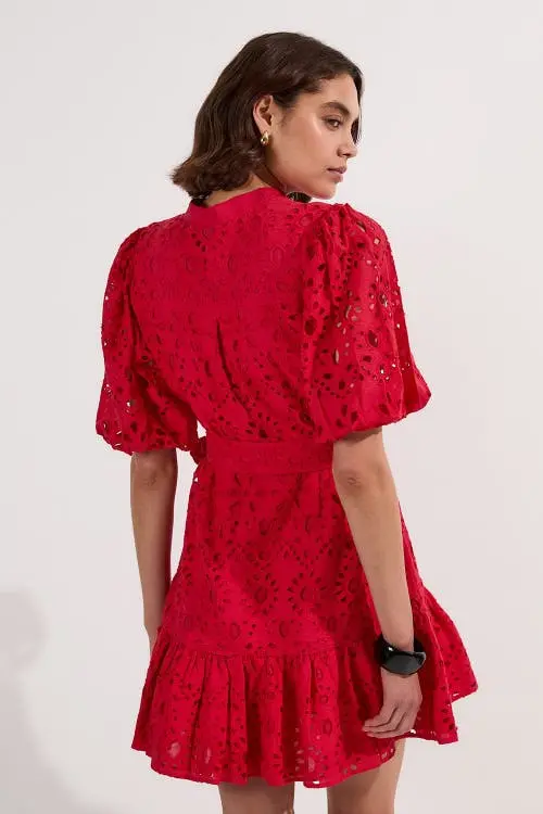 Karen Millen Woven Tie Waist Mini Dress