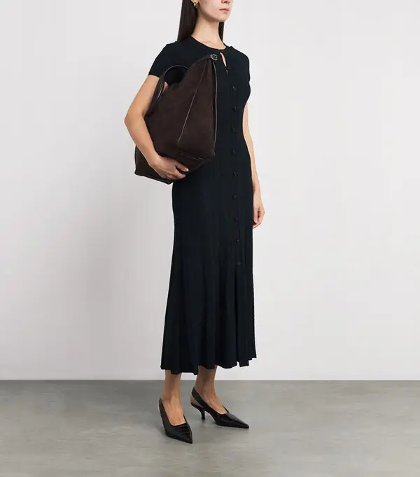 Sandro Knit Buttoned Maxi Dress
