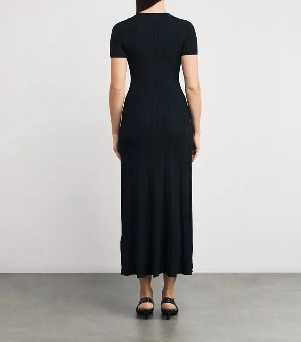 Sandro Knit Buttoned Maxi Dress