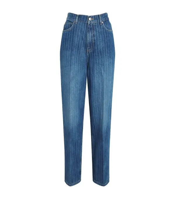 Sandro Stripe Wide-leg Jeans
