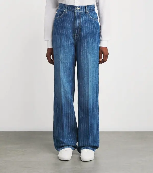 Sandro Stripe Wide-leg Jeans
