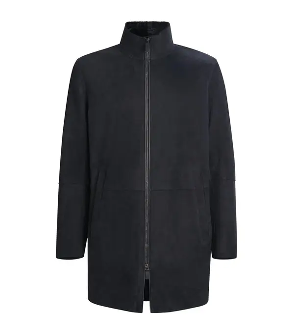 Emporio Armani Sheepskin Zip-up Coat