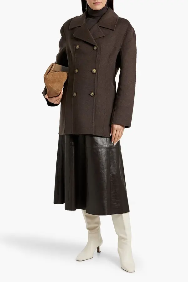 TOTEME Double-breasted Wool-felt Coat