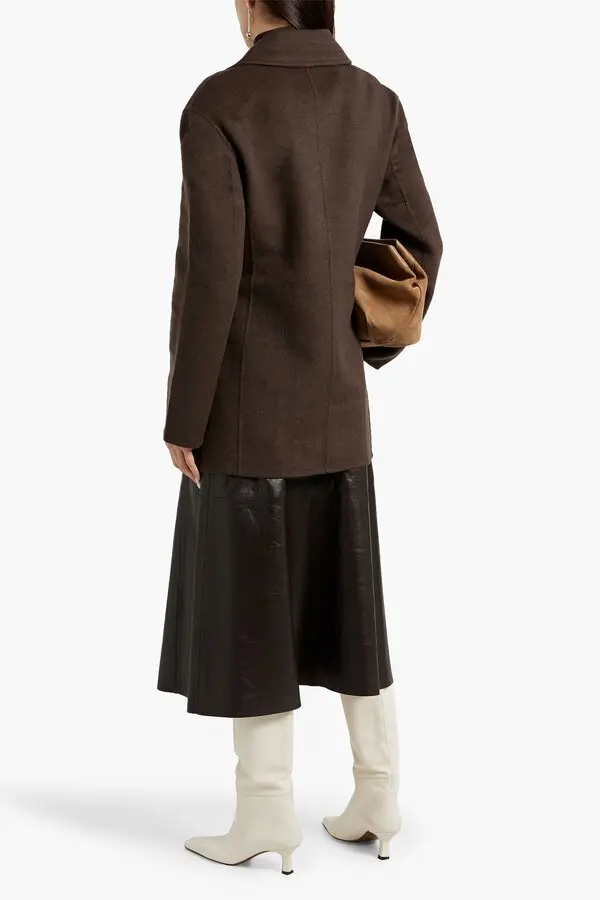 TOTEME Double-breasted Wool-felt Coat