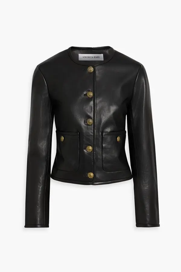 Veronica Beard Andrea Leather Jacket - Black