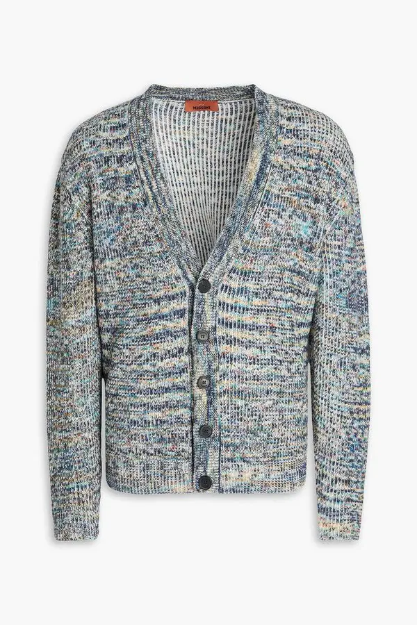 Missoni Marled Ribbed Cashmere And Wool-blend Cardigan