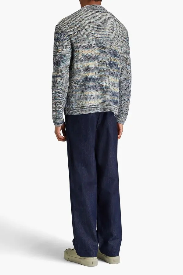 Missoni Marled Ribbed Cashmere And Wool-blend Cardigan