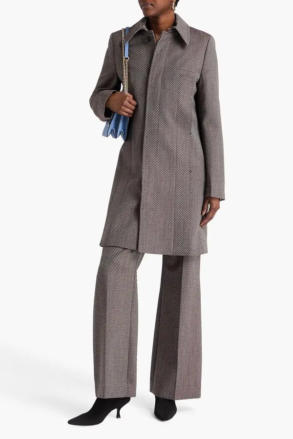 Victoria Beckham Wool-jacquard Coat