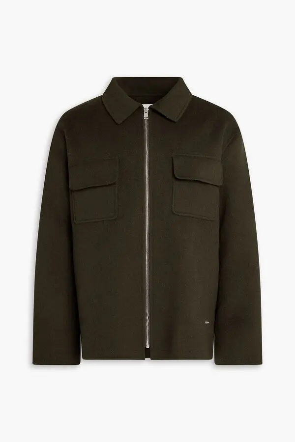 Sandro Wool-blend Felt Jacket - Army Green