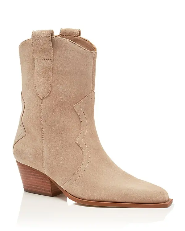 Free People Cat Nap Cowboy Boots - Sunstone Sand Suede