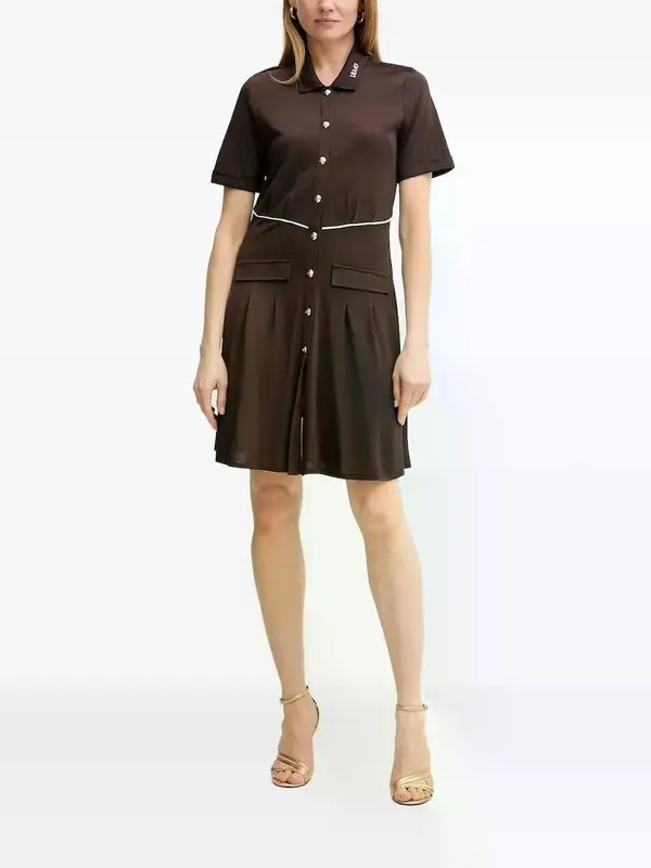 Liu Jo Button-down Pleated Mini Dress