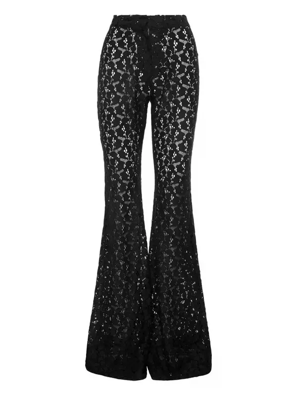 ANA RADU Lace Flared Trousers