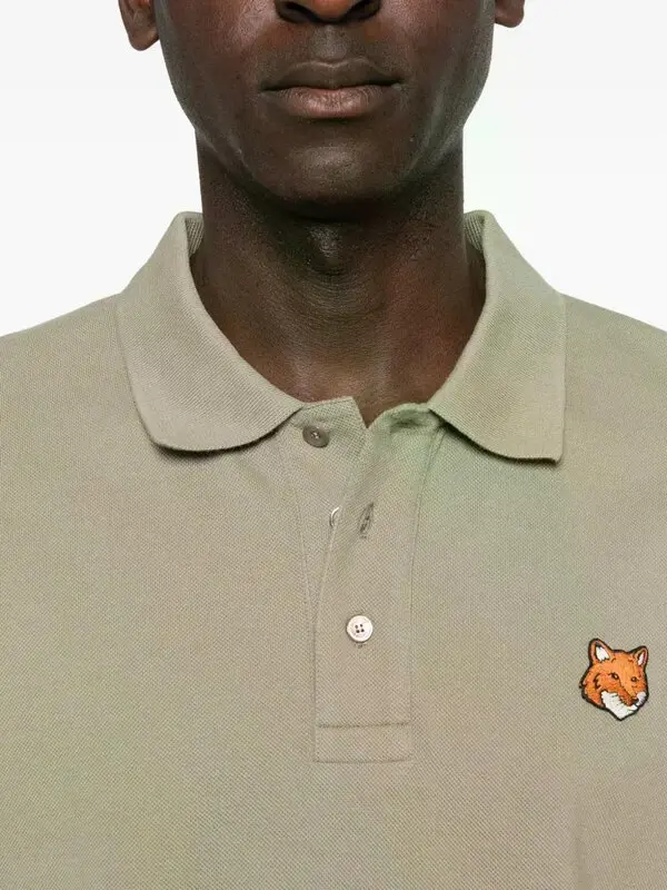 Maison Kitsuné Fox-head Embroidered Polo Shirt