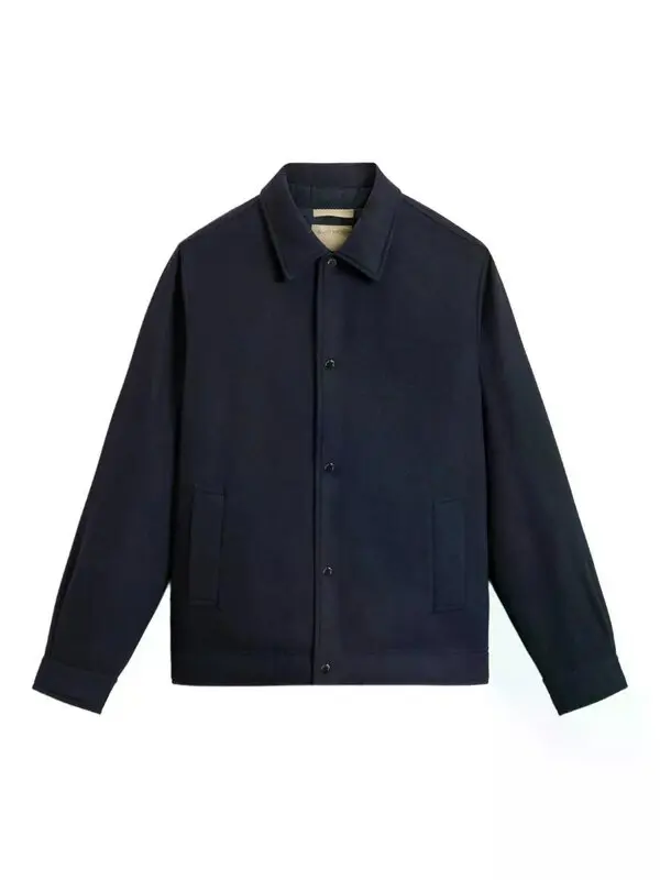 Woolrich Wool Buttoned Shirt Jacket - Blue