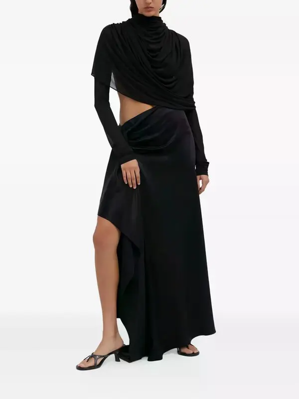 Christopher Esber Draped Ruffle Long Skirt