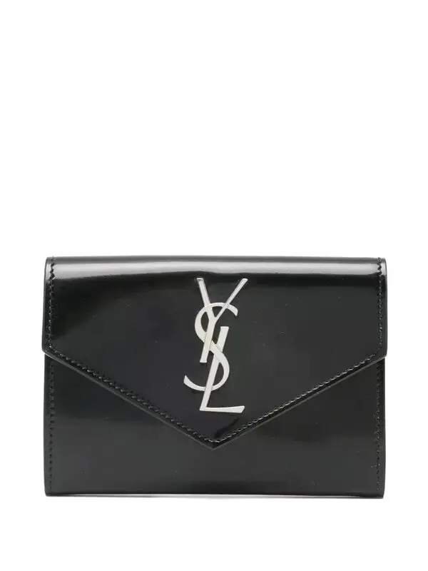 Saint Laurent Logo-plaque Leather Wallet - Black