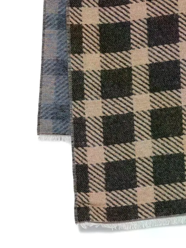 Emporio Armani Check-pattern Logo Scarf