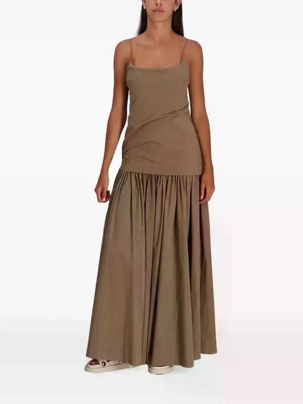 sachin and babi light blue dress Staud Dena Drop-Waist Midi-Dress White Size 8 main image 1