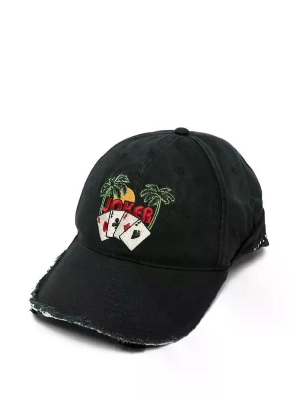 Martine Rose Palm Tree Embroidered Cap - Black