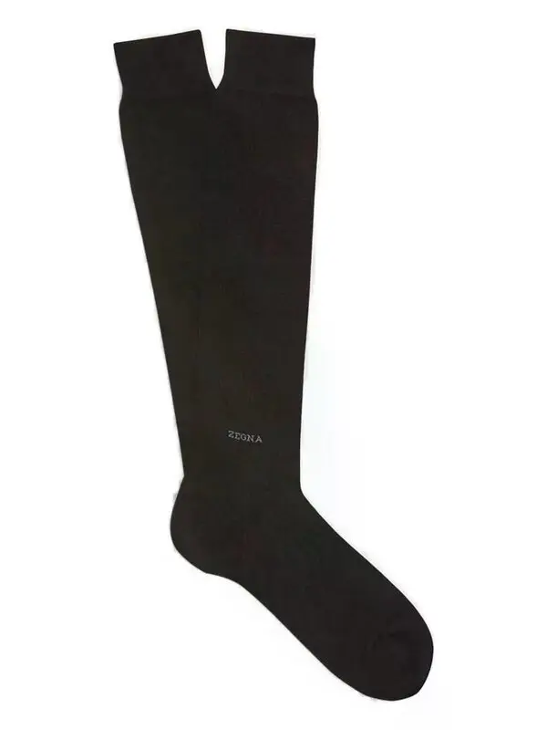 Zegna Cotton Blend Stockings - Black