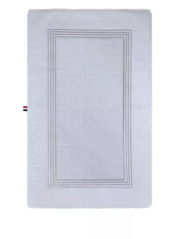 Thom Browne 4-bar Bath Towel - White