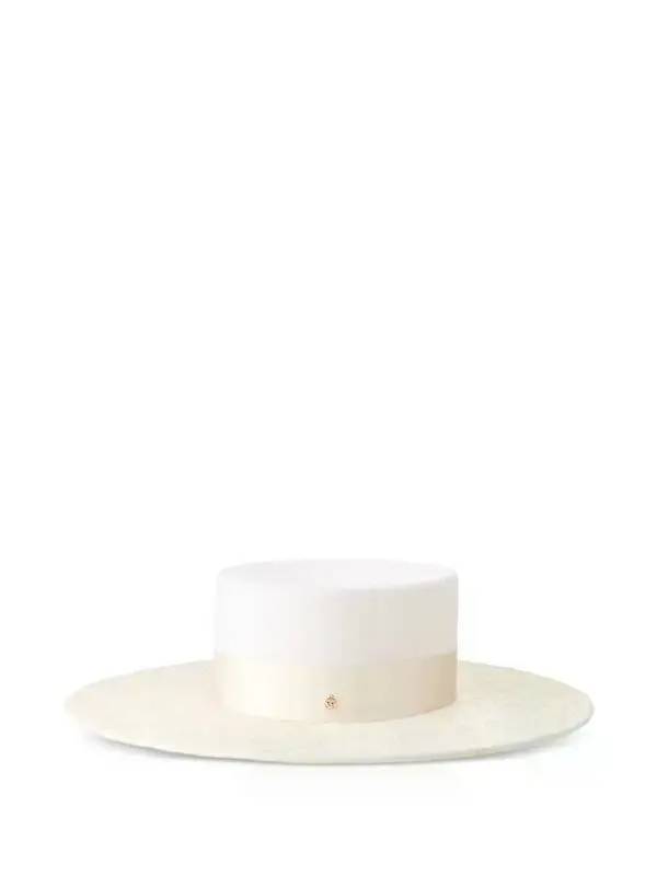 MAISON MICHEL Logo-plaque Hat - White