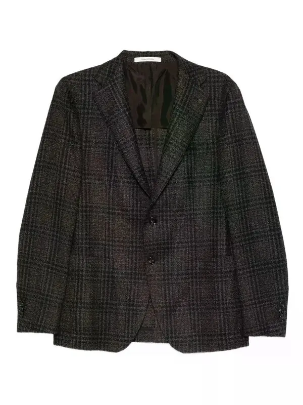 Tagliatore Checked Blazer - Brown