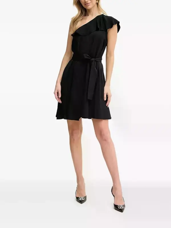 Armani Exchange Ruffle One-shoulder Mini Dress