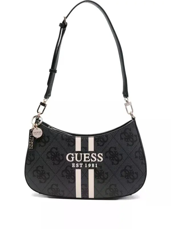 Guess Logo-plaque Curved Shoulder Bag