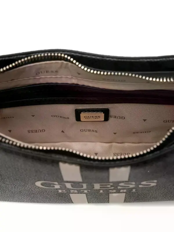 Guess Logo-plaque Curved Shoulder Bag