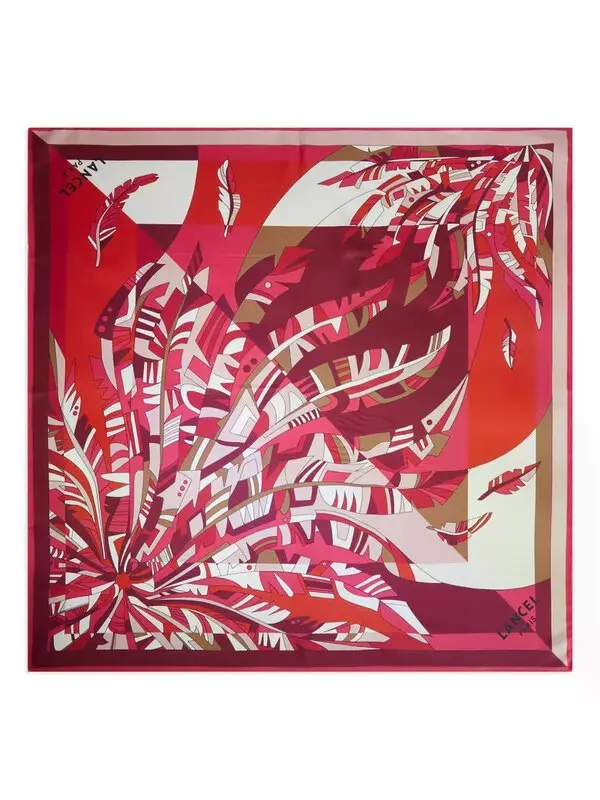 LANCEL Arabesque Silk Scarf - Pink