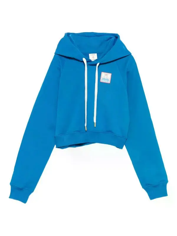 Casablanca Cropped Cotton Hoodie
