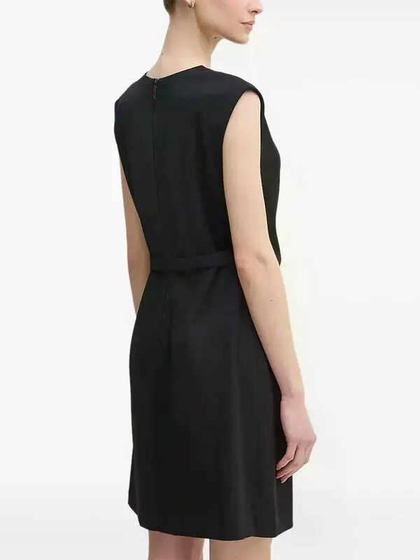 Dkny Cowl-neck Buckled Dress