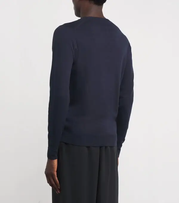 John Smedley Merino Wool Blenheim Sweater - Navy