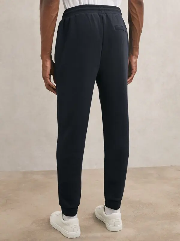 REISS Finch Cotton-blend Drawstring Joggers - Navy