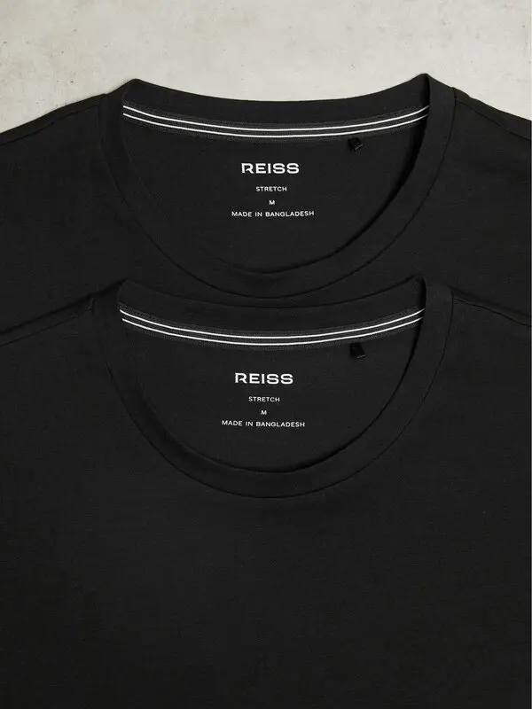 REISS Flex Stretch-cotton Slim-fit T-shirts 2 Pack