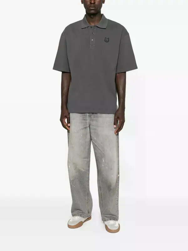 Maison Kitsuné Fox-head Embroidered Polo Shirt