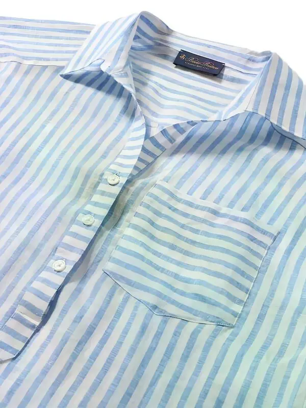 Brooks Brothers Striped Short Sleeve Blouse